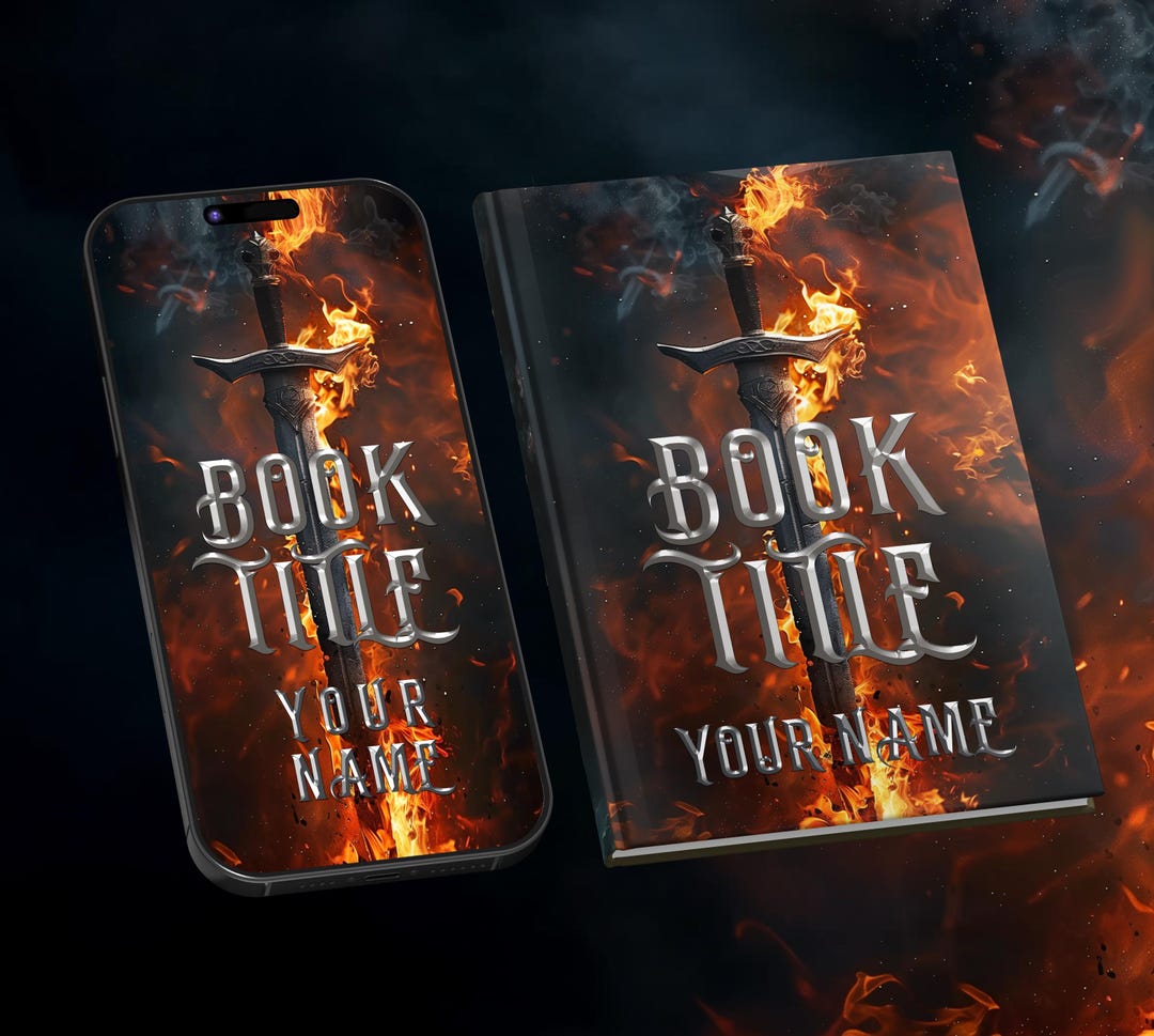 Premade Cover | Sword & Fire | Book Cover Design | KDP Ready - Etsy UK