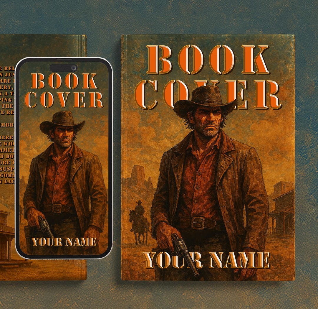 Premade Book Cover | Western, Cowboy Adventure, Desert Drama ...