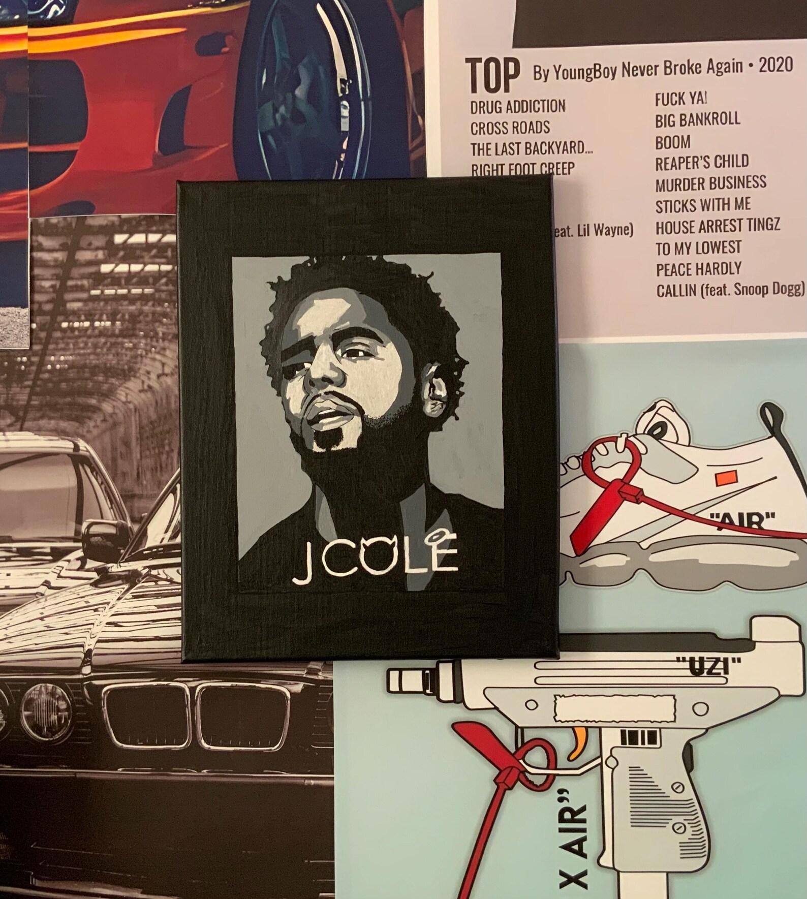 Wall Decor of Artist J Cole - Etsy
