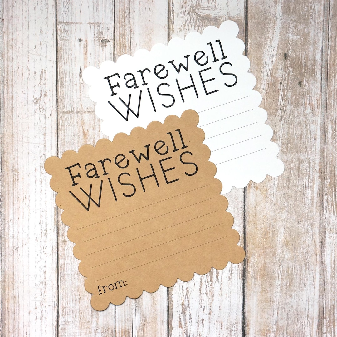 Farewell Wishes Card, Going Away Party, Teacher Retirement, Coworker ...