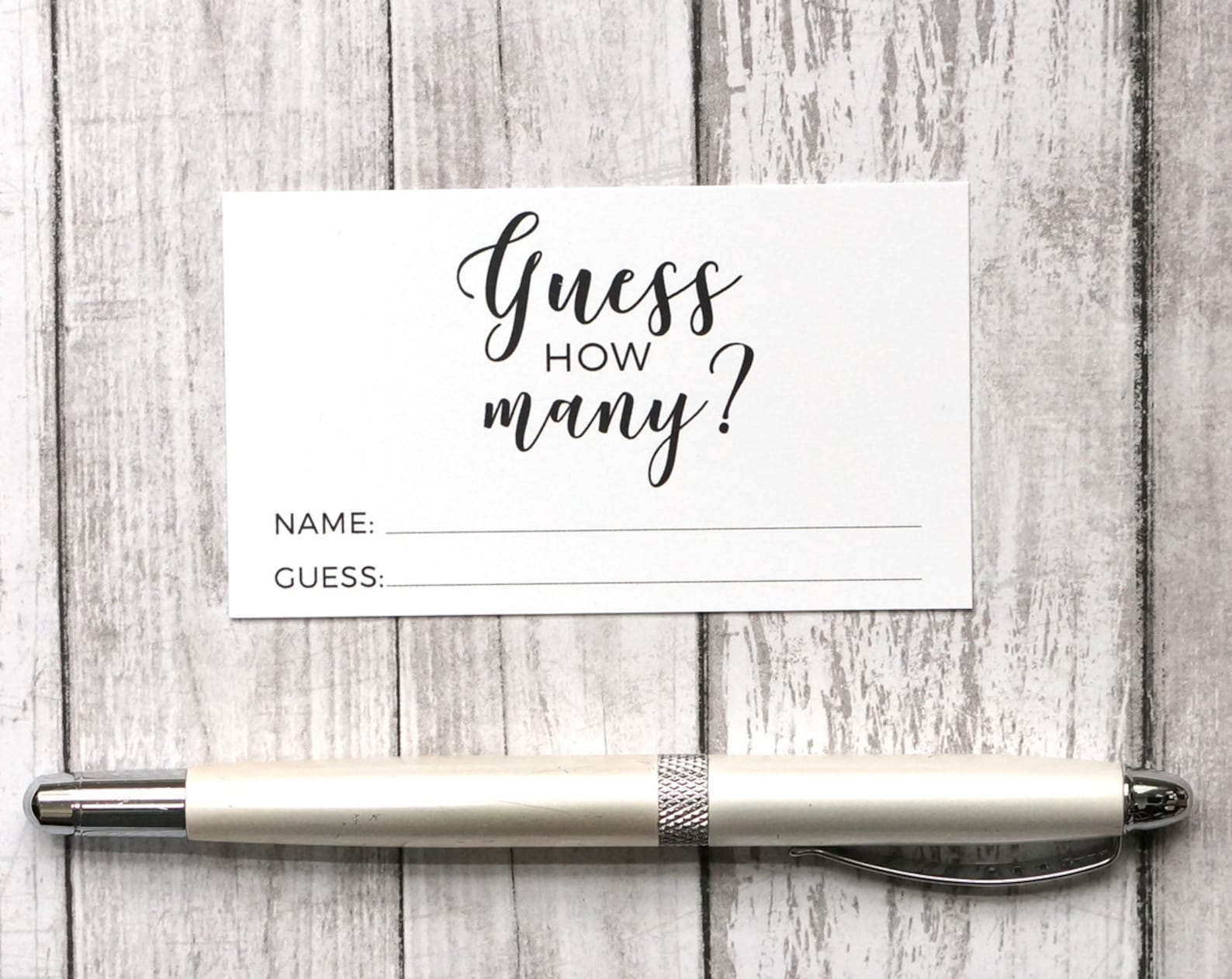 Guess How Many Cards Guessing Game Card Printed and Shipped to You for ...