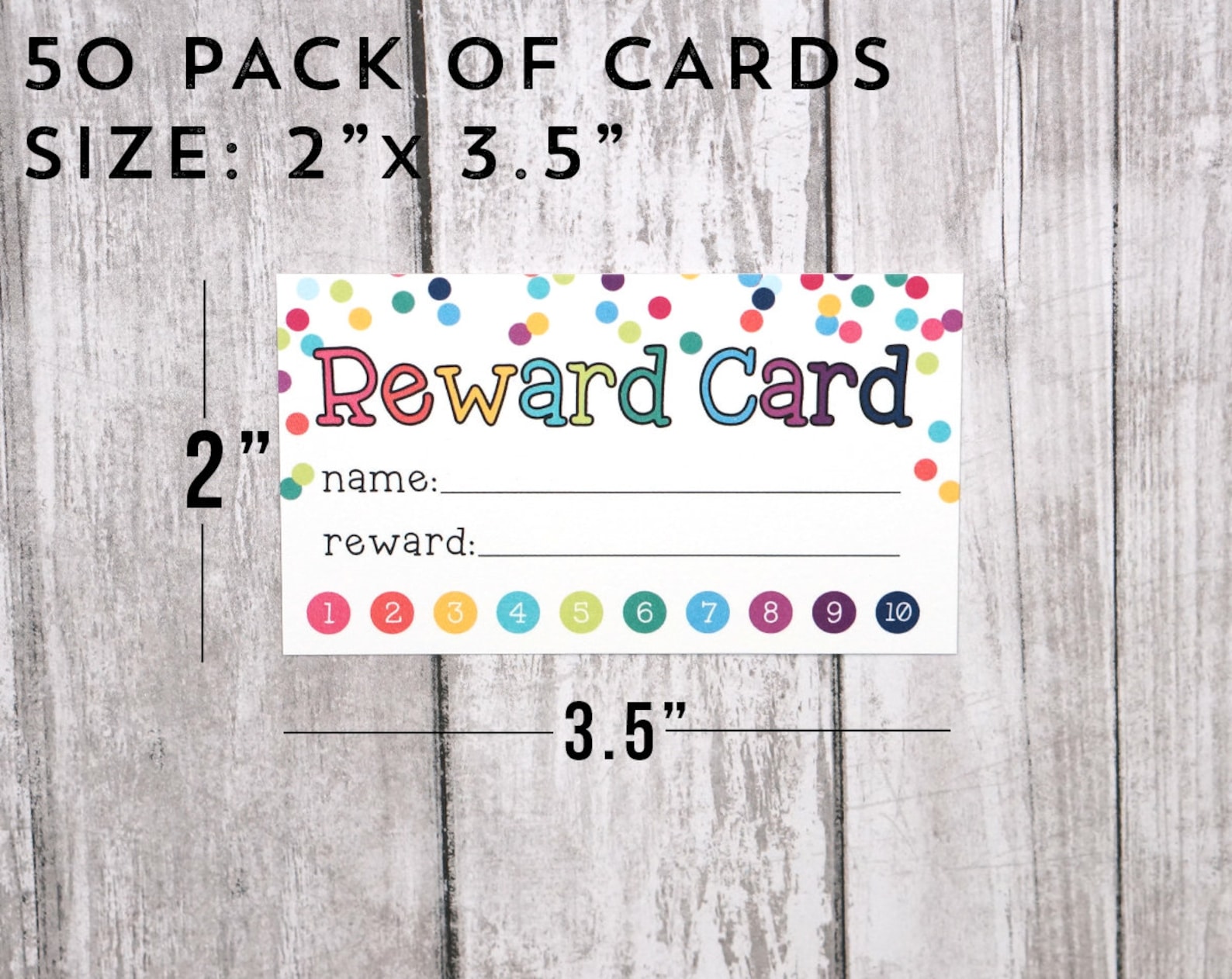 Reward Card for Kids Punch Card Reward System or Coupon for - Etsy
