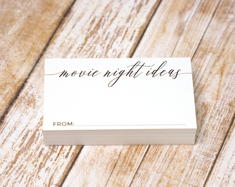 Movie Night Ideas Cards for Film TV Cinema Dating - Etsy