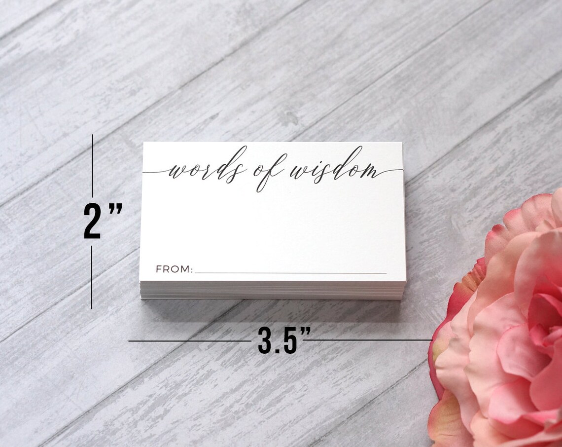 Words of Wisdom Cards - SMALL Card Size 3.5 X 2 Inches - Pack of 50 - Etsy