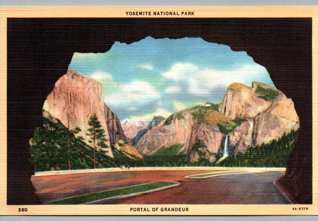 Vintage Postcard of Yosemite National Park Portal of Grandeur Showing ...