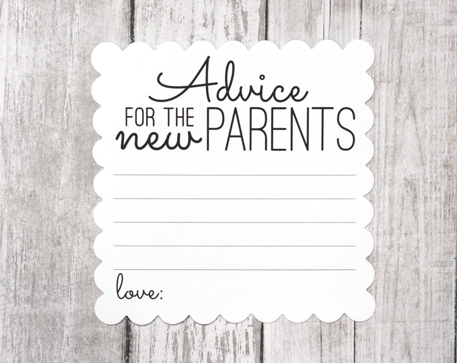 Advice for the New Parents Cards for Baby Showers - Etsy