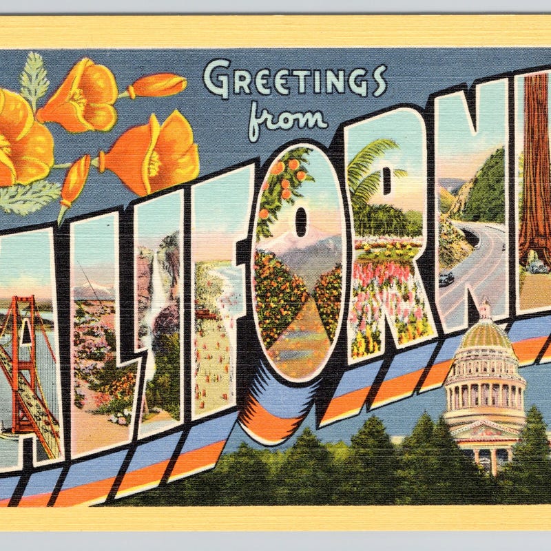 Big Letter Postcards - Etsy