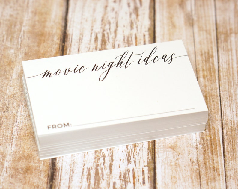 Movie Night Ideas Cards for Film TV Cinema Dating - Etsy
