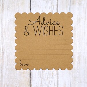 Advice and Wishes Card | Guest Signature Cards for Messages at ...