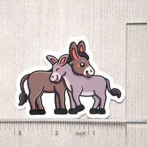 Donkey STICKER | Desert Sweethearts, Burros in Love | 3" Vinyl Die Cut ...