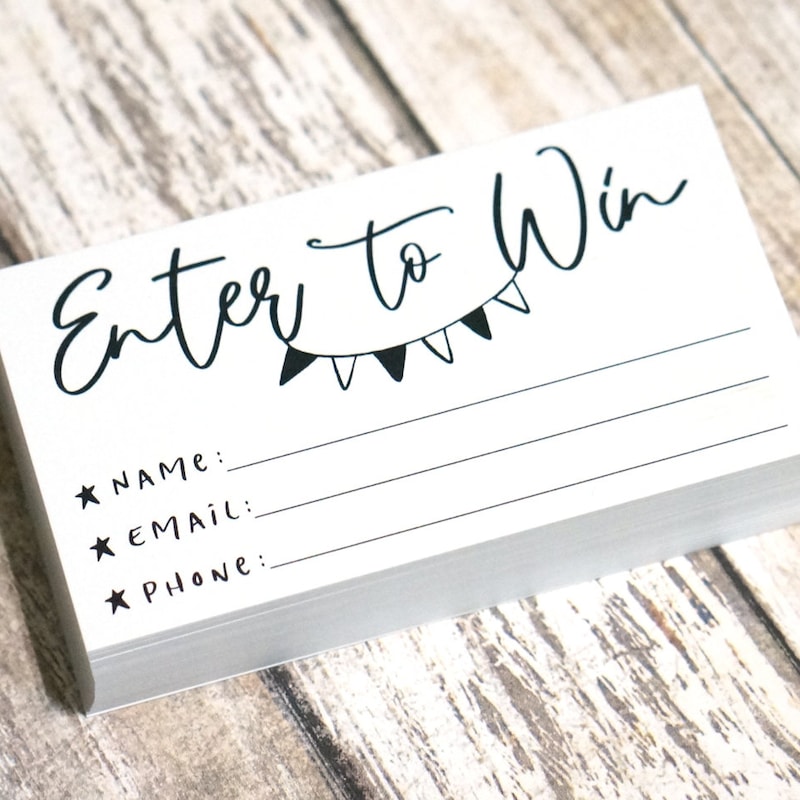 Enter to Win Raffle Sign - Etsy