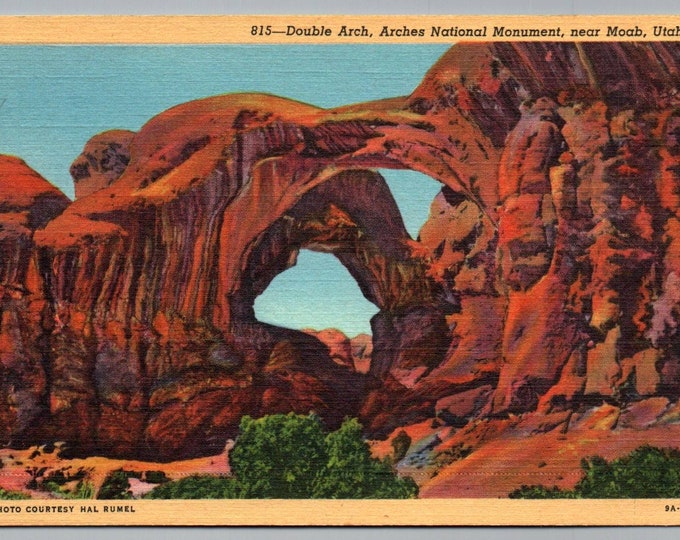 Double Arch Postcard - Arches National Monument Near Moab Utah ...