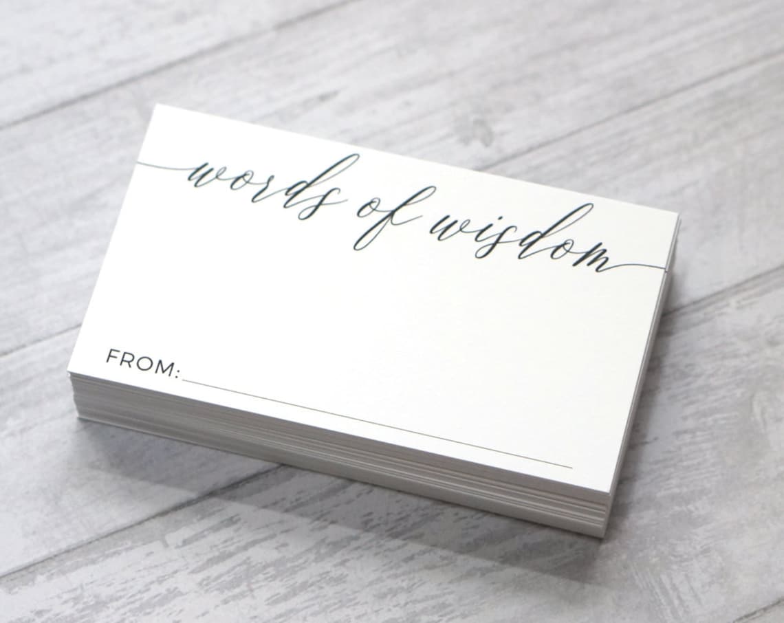 Words of Wisdom Cards - SMALL Card Size 3.5 X 2 Inches - Pack of 50 - Etsy