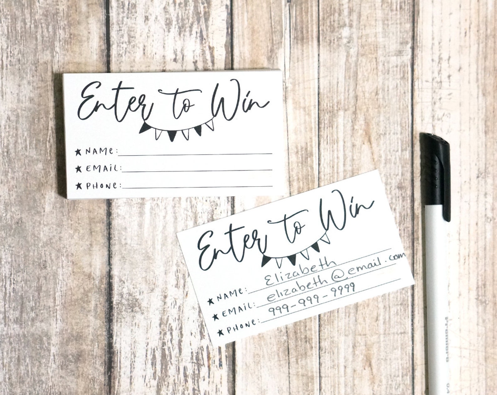 Enter to Win Cards SMALL Business Card for Raffle Prize - Etsy