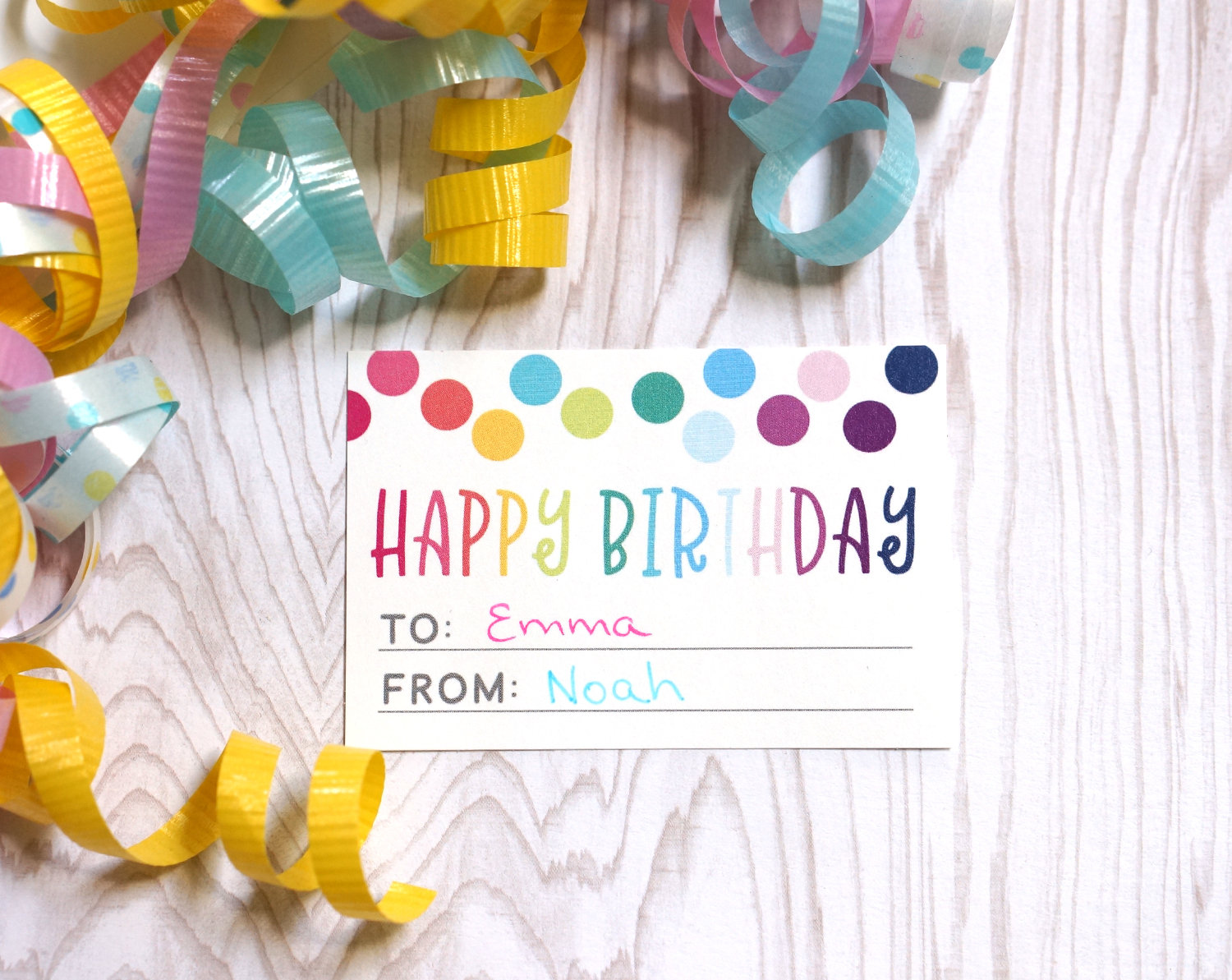Happy Birthday Stickers TO FROM Sticker for Gift Tags Kids | Etsy