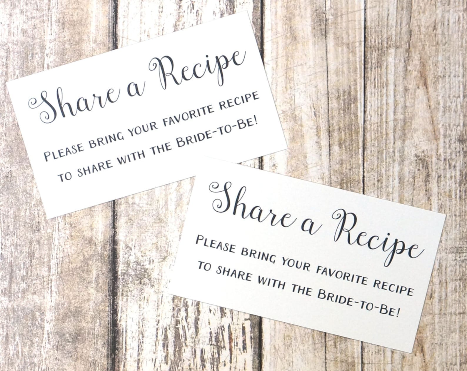 Share a Recipe | Recipe Card Request | Bridal Shower Invite Enclosure ...