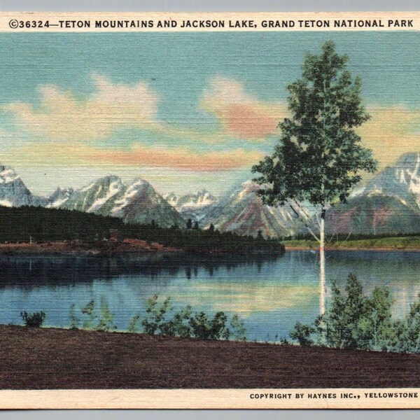 Vintage Grand Teton Post Card - Etsy