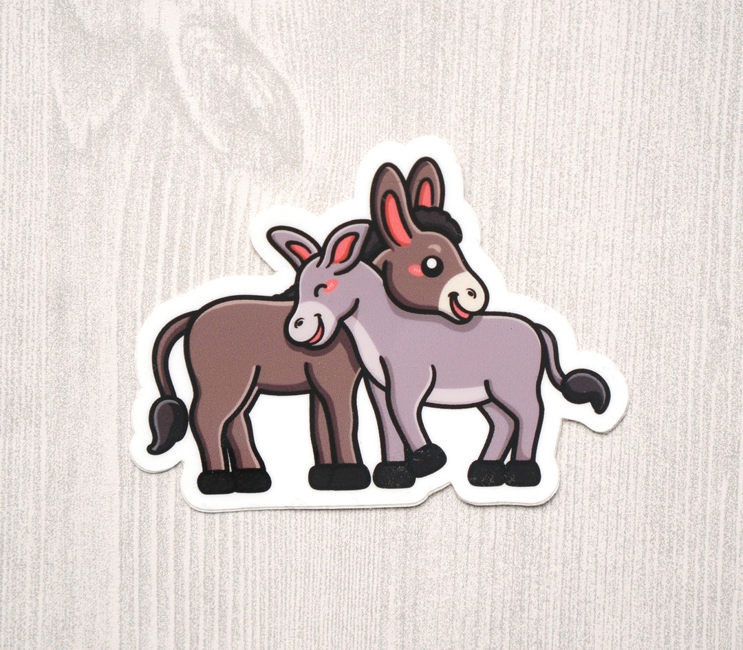 Donkey STICKER | Desert Sweethearts, Burros in Love | 3 Donkey STICKER | Desert Sweethearts, Burros in Love | 3