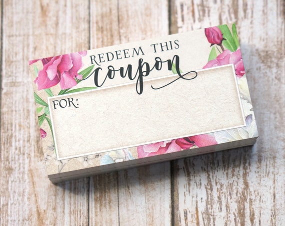 Redeem This Coupon for DIY Coupons to Make Vouchers | Etsy