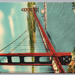 Golden Gate Bridge Postcard in San Francisco CA Vintage Linen Post Card ...