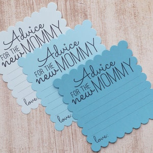 Mommy Advice Cards Boy Baby Shower Advice for the New | Etsy