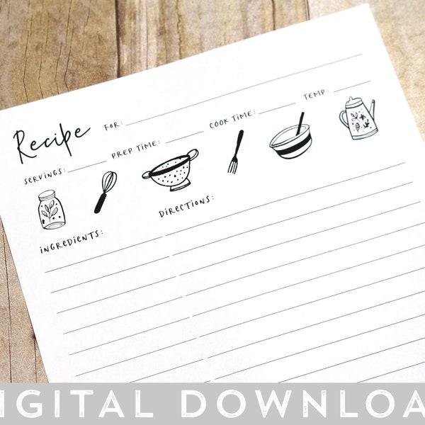 Recipe Card Box - Etsy