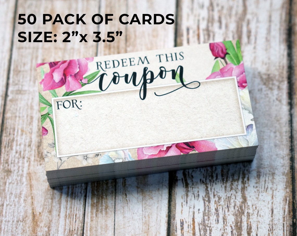 Redeem This Coupon for DIY Coupons to Make Vouchers | Etsy