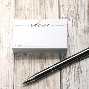 Advice Cards - SMALL Card for Guests to Write Words of Advice - Size ...