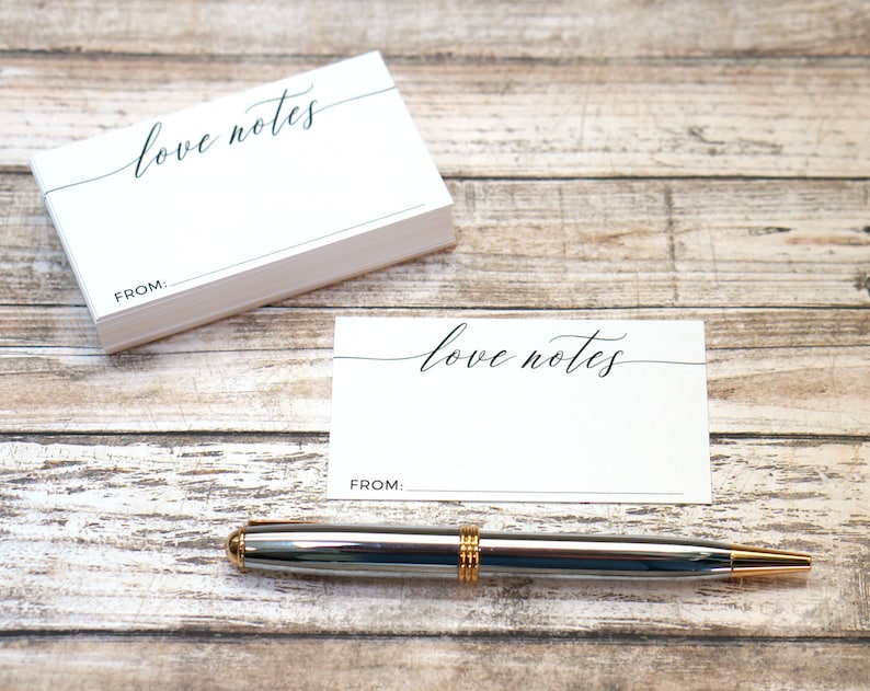 Love Notes MINI Love Note Cards for Weddings Romance Dating - Etsy