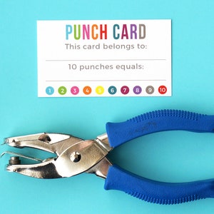 Punch Cards - Kids Incentive Loyalty Reward Card for Parents or ...