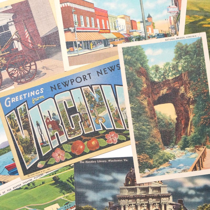 Virginia Postcards - Etsy