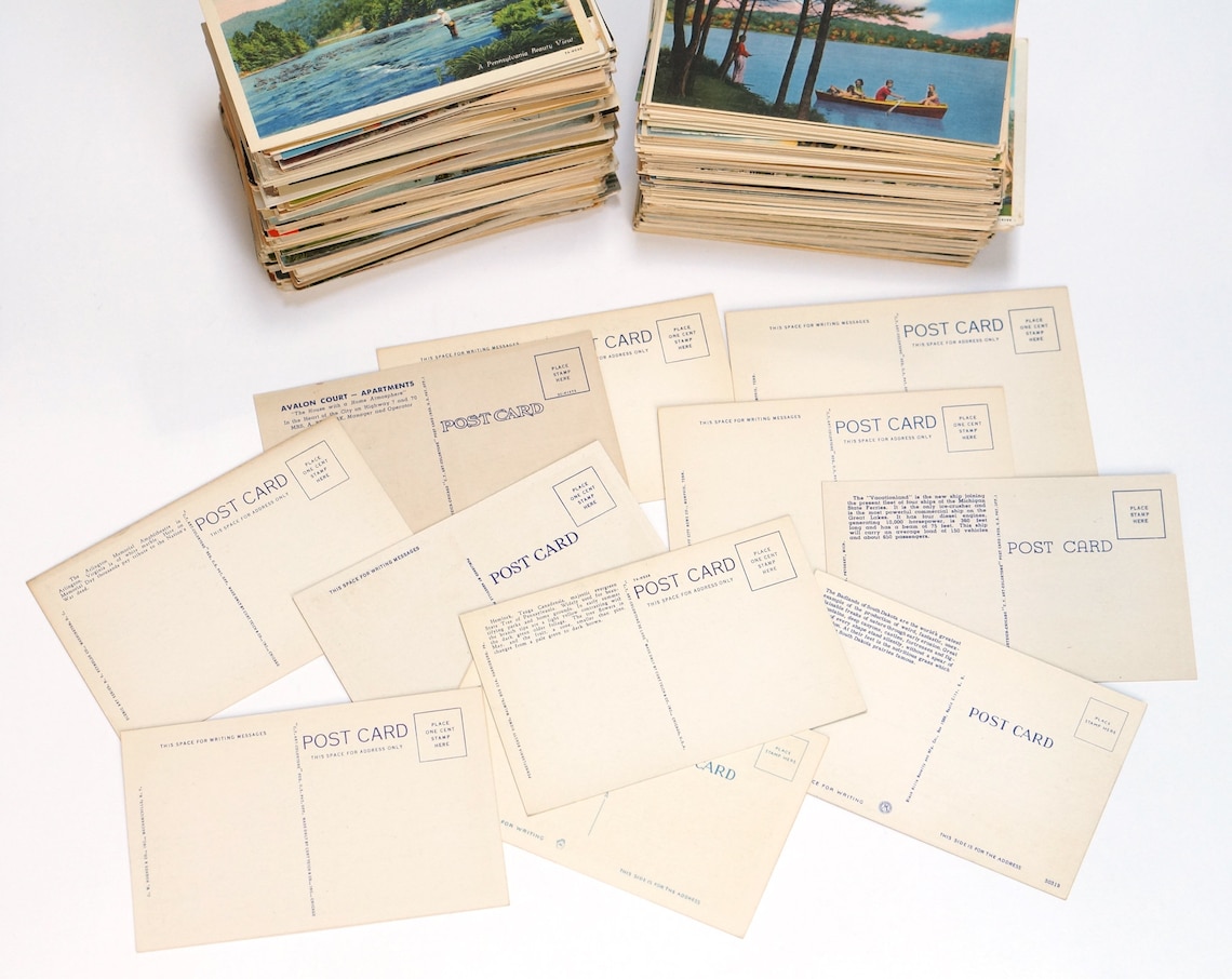 Old Postcards Unused Assortment of Random Vintage Post Cards - Etsy