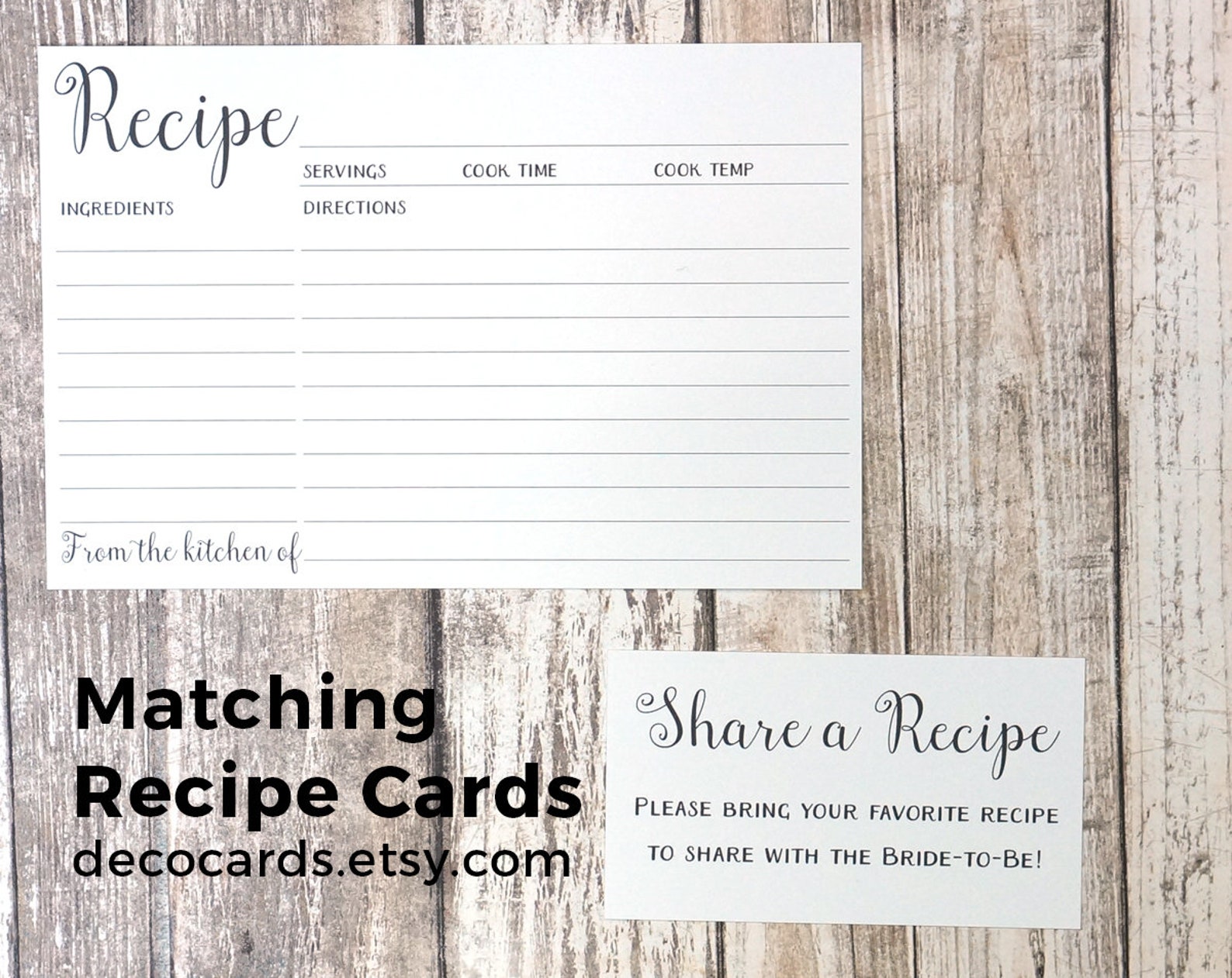 Share a Recipe Recipe Card Request Bridal Shower Invite - Etsy