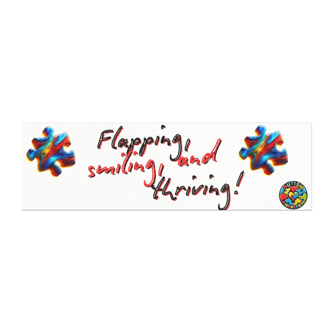Autism Awareness Car Magnet - Flapping Smiling and Thriving, Autism Car ...