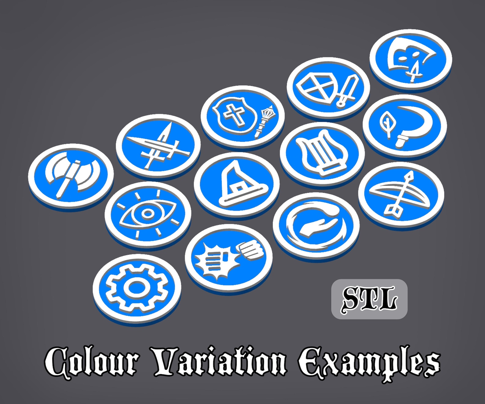 Dnd Complete Universal Class Token Set | Instant Download 3D Printable ...