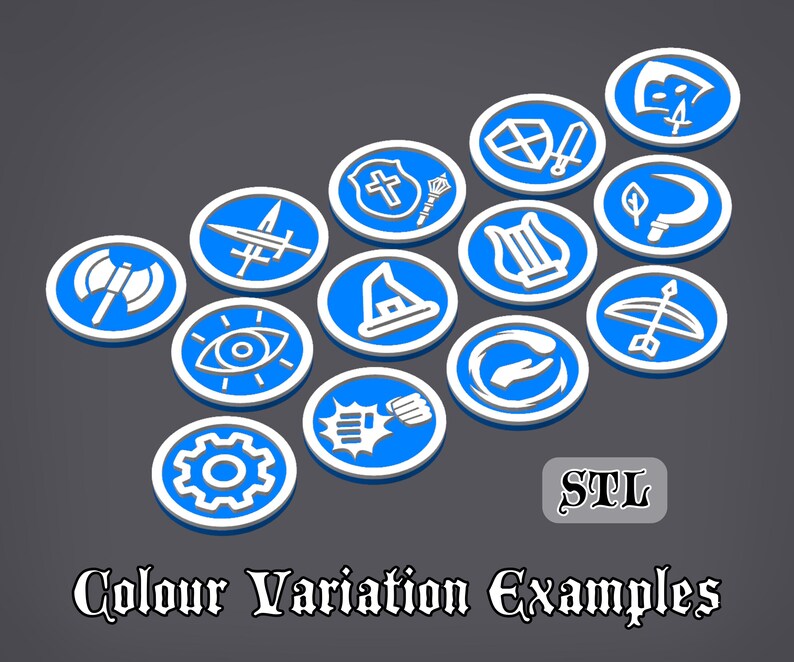 Dnd Complete Universal Class Token Set | Instant Download 3D Printable ...