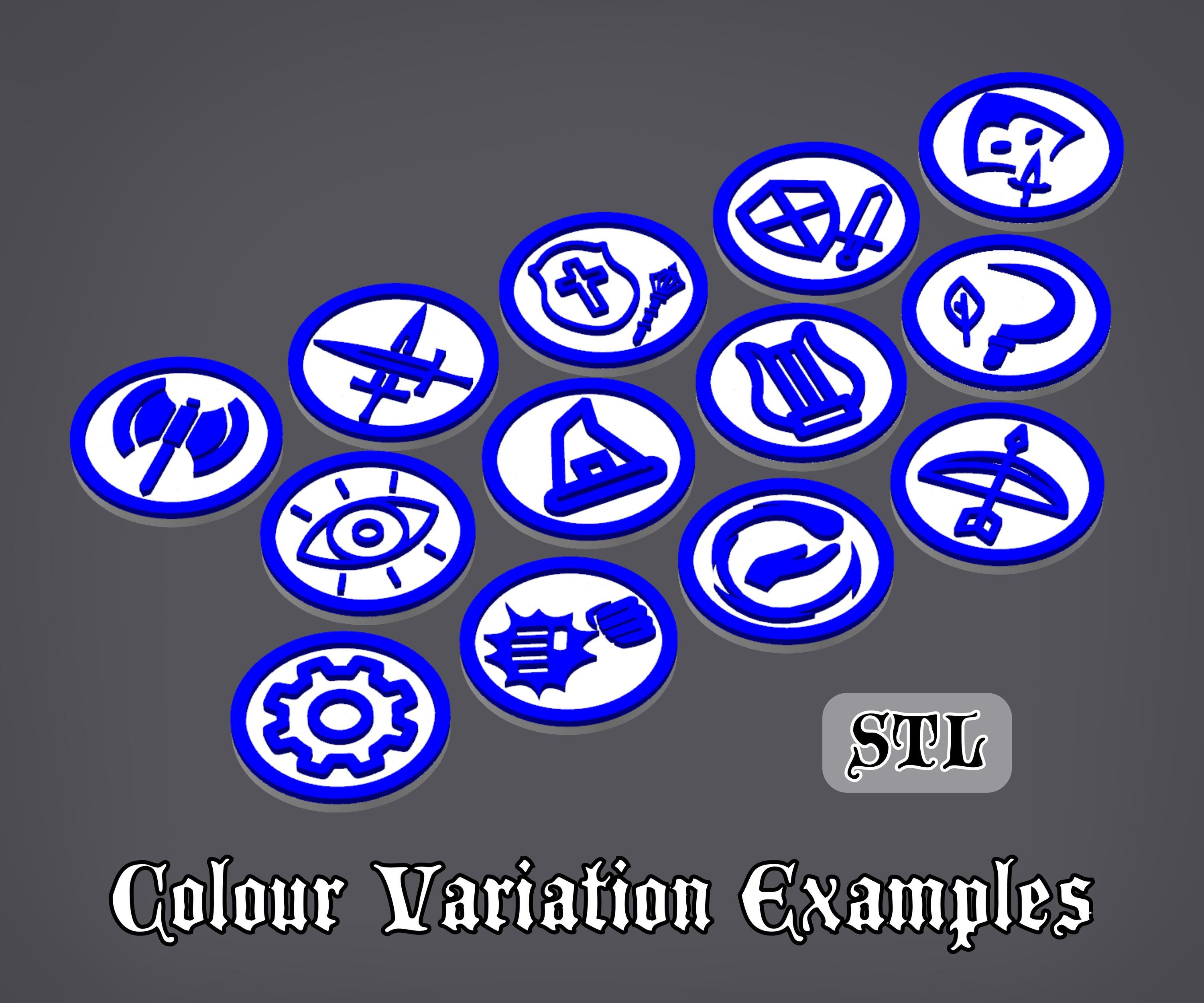 Dnd Complete Universal Class Token Set | Instant Download 3D Printable ...