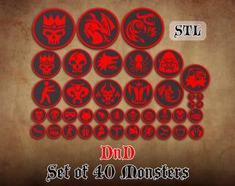 Dnd Complete Universal Class Token Set | Instant Download 3D Printable ...