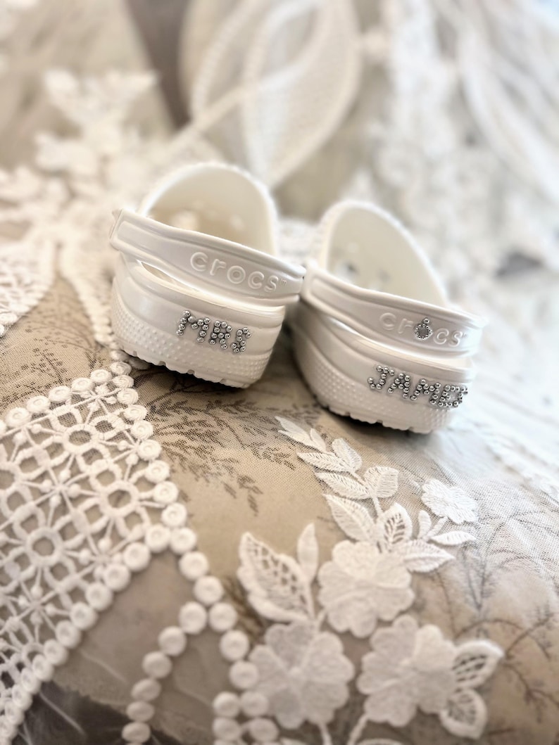 Bridal Crocs: Rhinestone Wedding Shoes, Comfortable Bride Footwear - Etsy