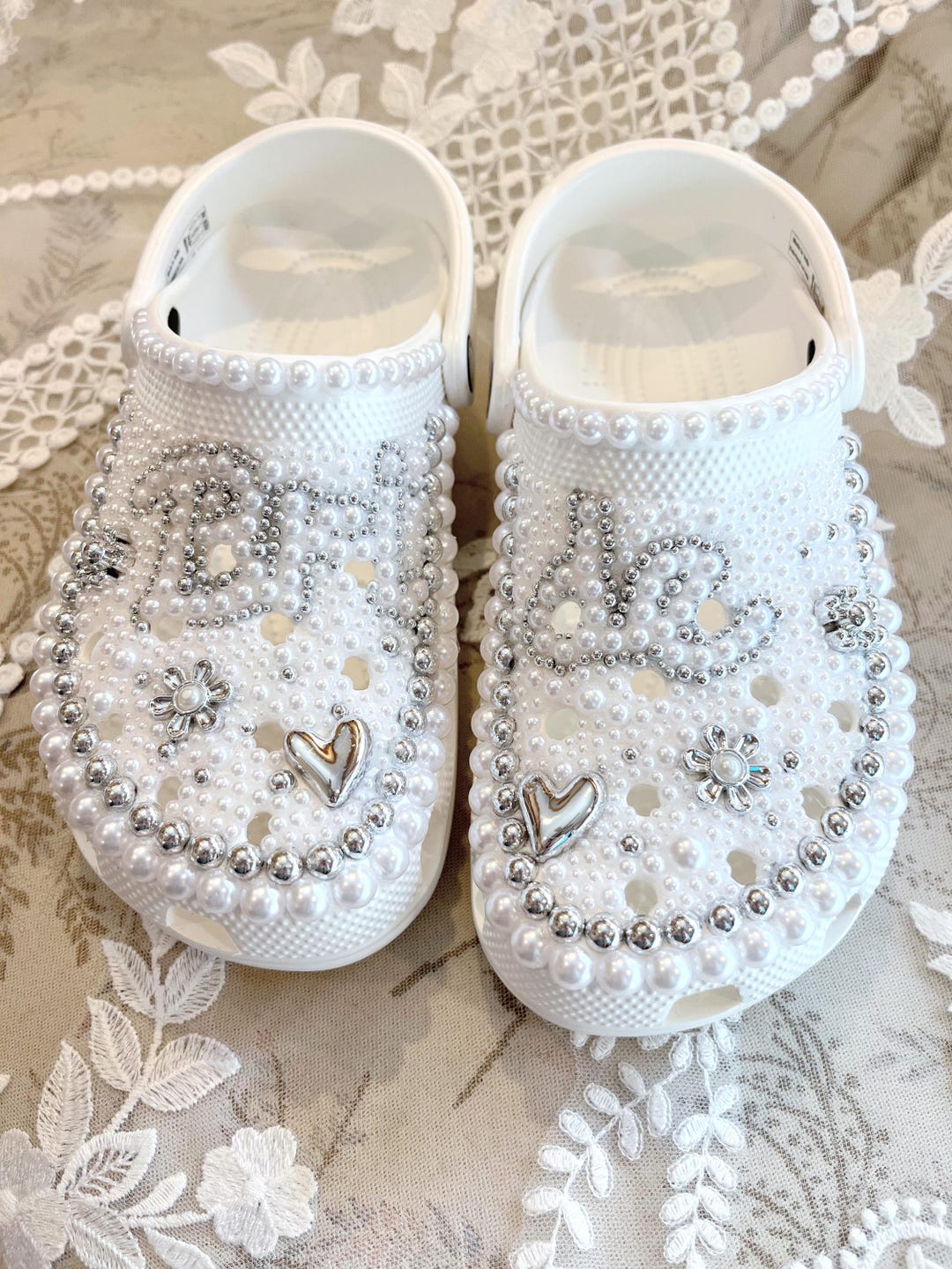 Bridal Crocs: Rhinestone Wedding Shoes, Comfortable Bride Footwear - Etsy