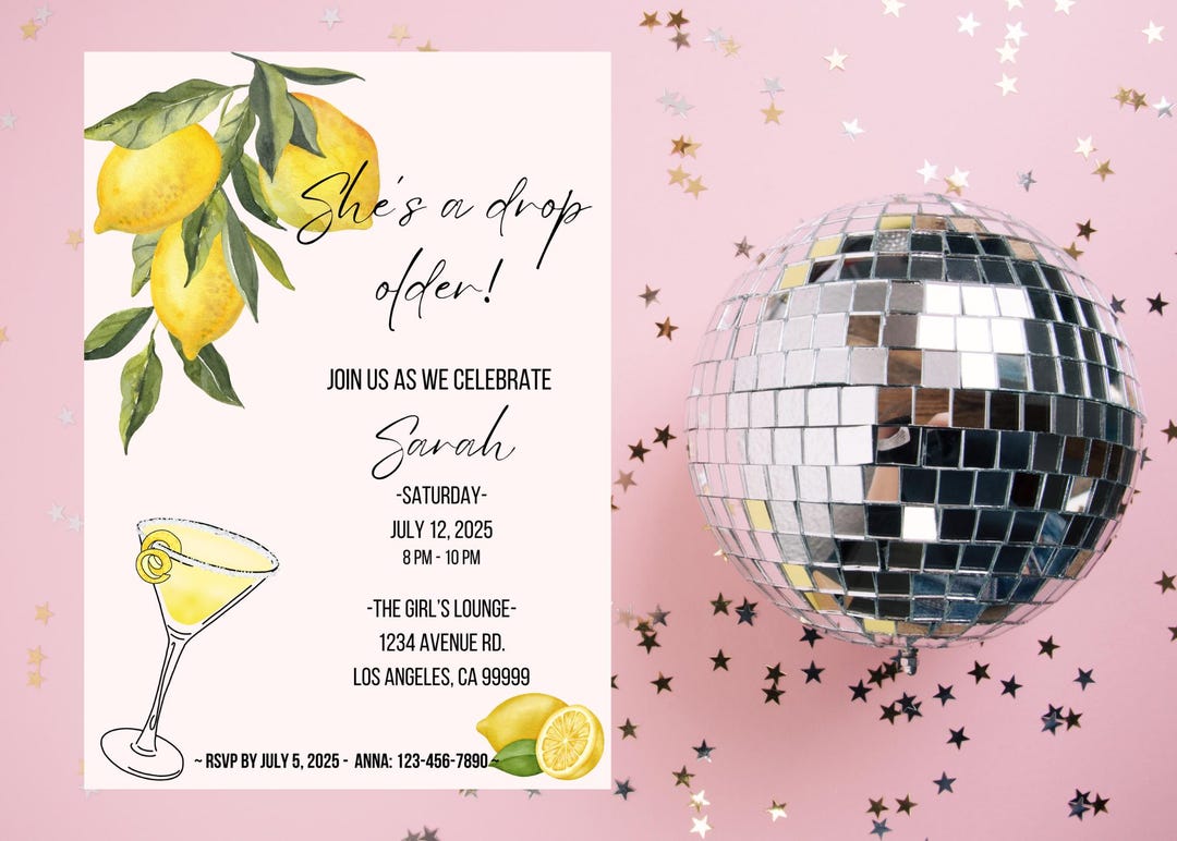She’s a Drop Older Digital Invitation - Etsy