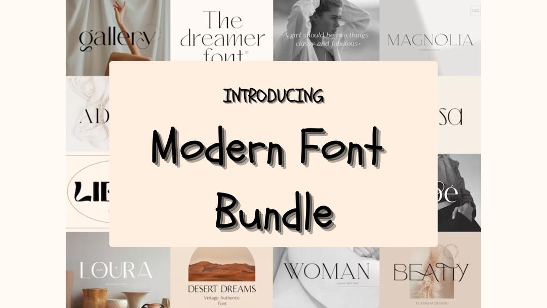 Modern Font Bundle, Unique Branding Fonts, Logo Fonts, Canva Fonts ...