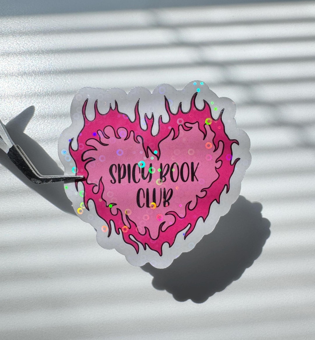 Spicy Book Club Sticker: Waterproof Vinyl Reading Decal - Etsy