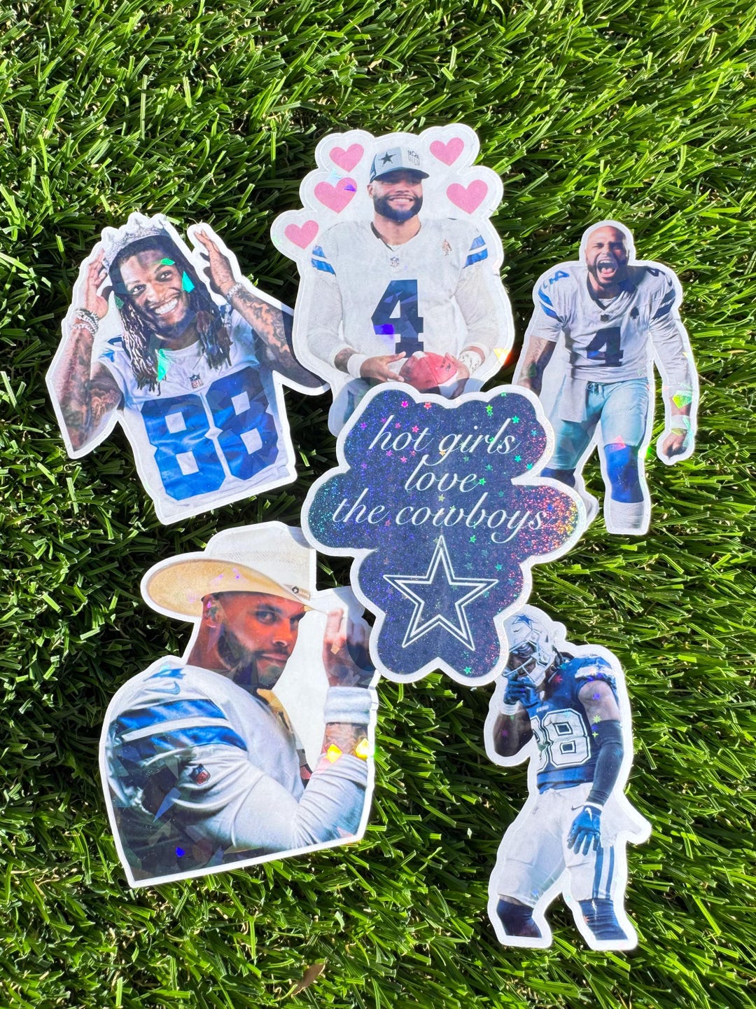 Dallas Cowboys Sticker Pack | Dak Prescott, Ceedee Lamb | Holographic ...