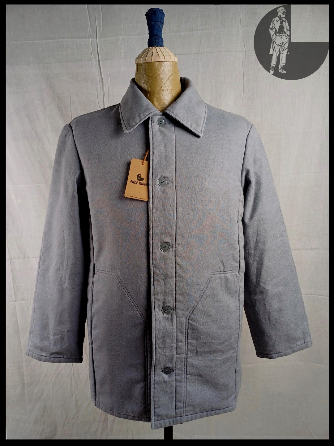 Vintage 70s80s DDR East German Workwear VEB WATTANA Grey Chore Coat ...