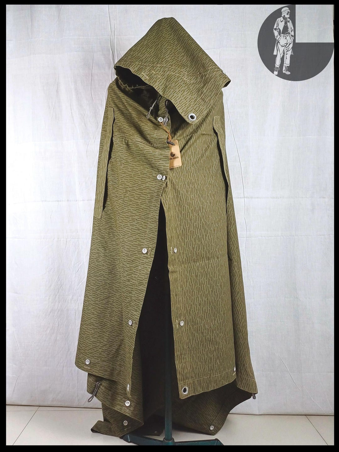 Vintage ‘70s-‘80s DDR East German Army NVA Raindrop Strichtarn ...