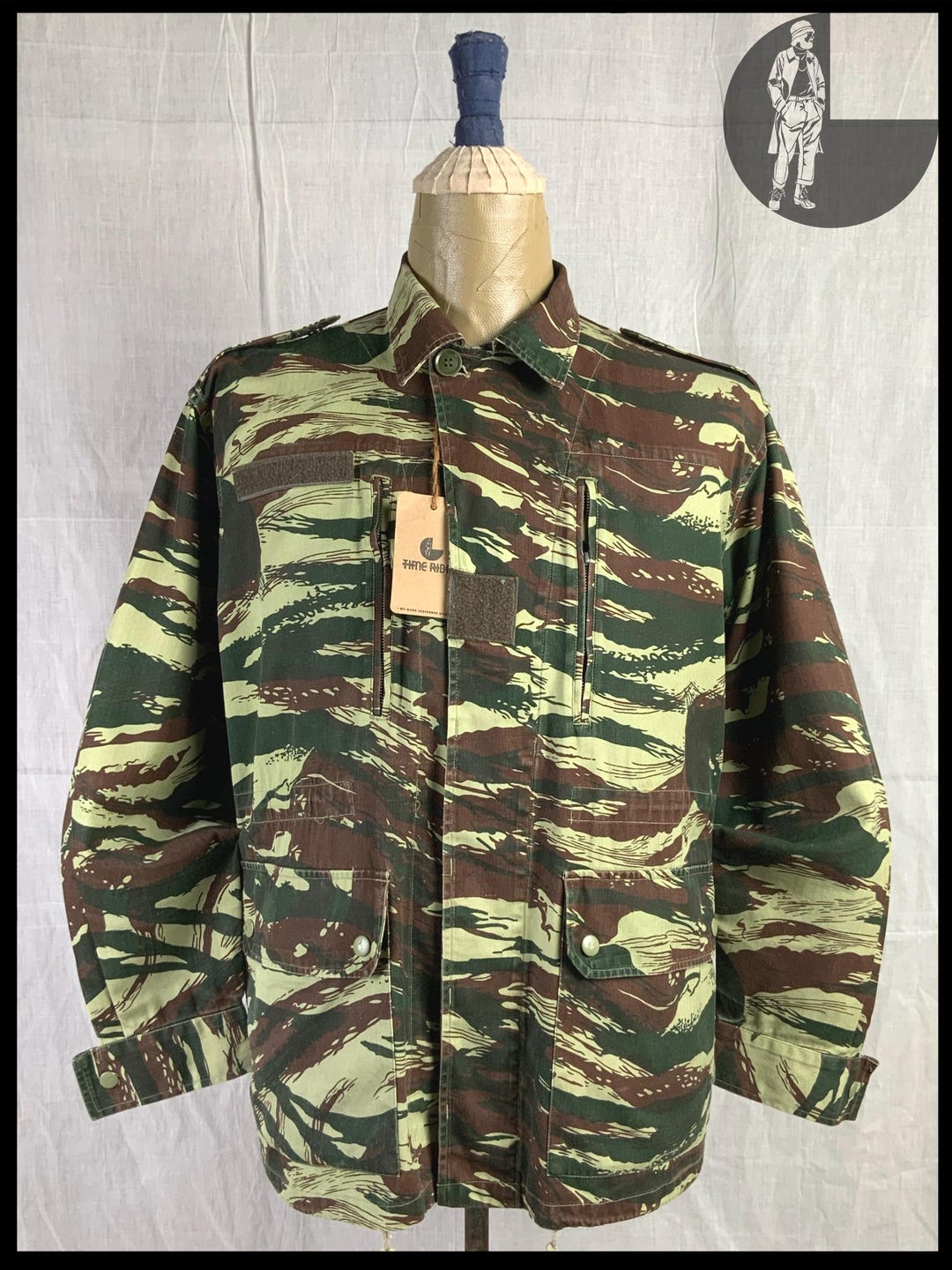 Vintage 1970s-1980s French Army F1 Foreign Legion Lizard Camouflage HBT ...
