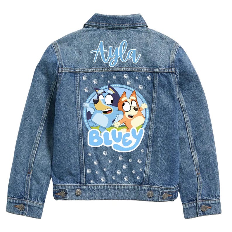 Bluey and Bingo Custom Denim Jacket - Etsy Australia