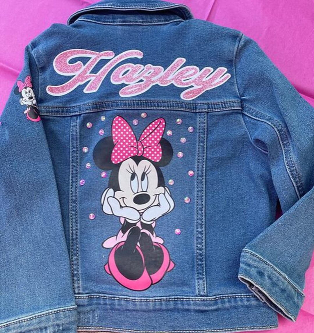 Custom Inspired Minnie Mouse Denim Jacket - Etsy