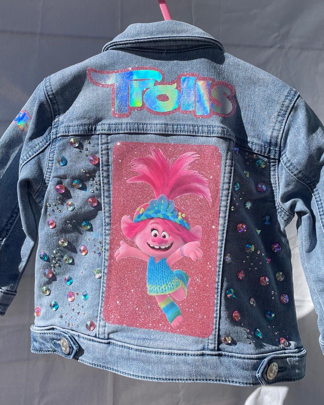 Trolls Custom Denim Jacket - Etsy Australia